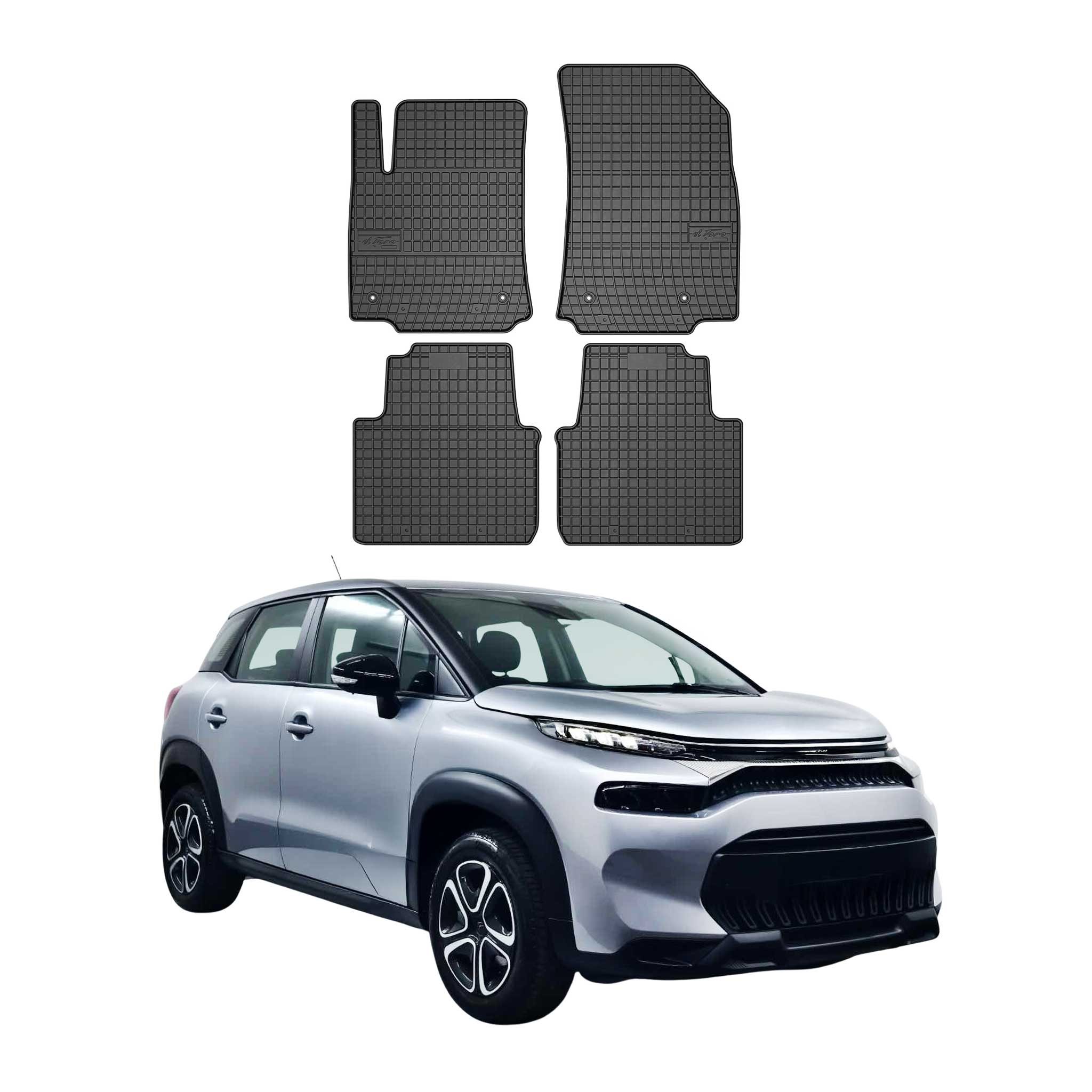 Tapis de Sol pour Citroen C3 Aircross 2018-2022 Caoutchouc Noir – OMAC FR